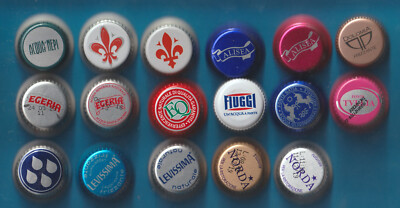 TAPPI metallici di bottiglie di ACQUA MINERALE (qta 34), da collezione ...