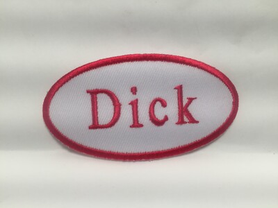 DICK USED EMBROIDERED VINTAGE SEW ON NAME PATCH TAGS ASSORTED COLORS | eBay