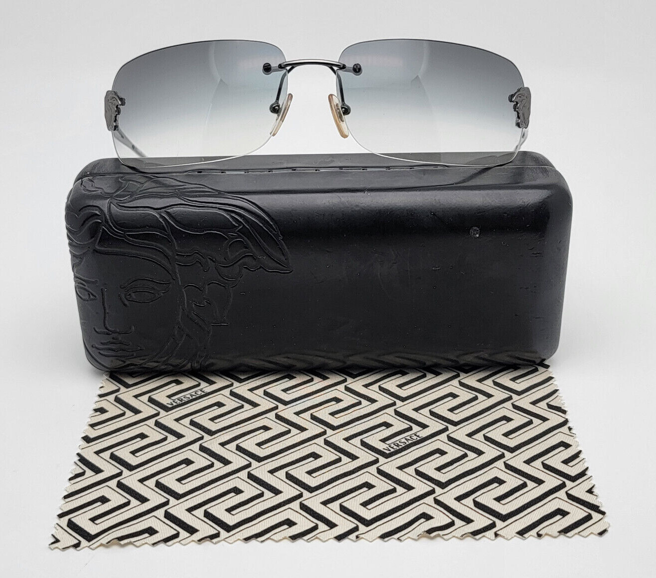 Versace Mod. N40 89M/560 Gunmetal Frame Grey Gradient Lens Sunglasses w ...