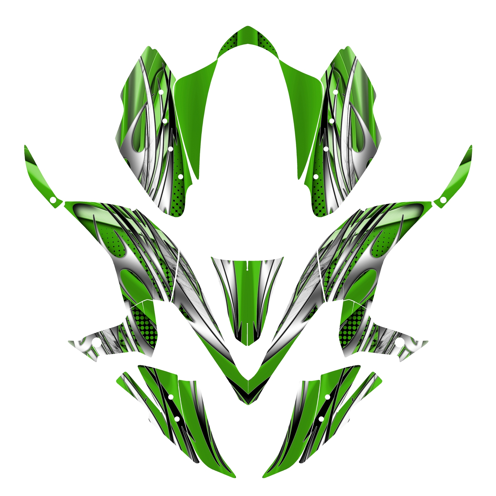 KFX 450R graphics kit customizable premium 24 mil thick racing vinyl ...