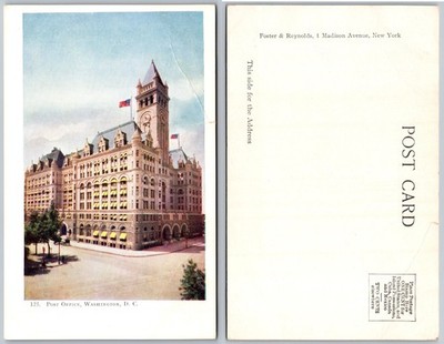 Post Office Washington DC Clock Tower Postcard | eBay