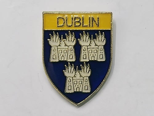 Vintage Dublin Ireland Coat of Arms Crest Lapel Pin Badge Tie Hat ...