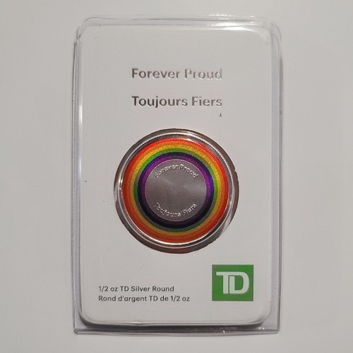 1/2 oz 2021 TD Bank Pride Forever Proud .999 Fine Silver Bullion ...