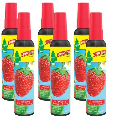 Little Trees Spray Car Air Freshener 6-PACK (Strawberry) | eBay