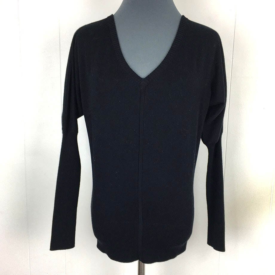 Boston Proper Sweater Women XS Black Stretch Cotton Silk Cashmere ...