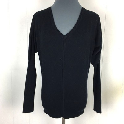 Boston Proper Sweater Women XS Black Stretch Cotton Silk Cashmere ...