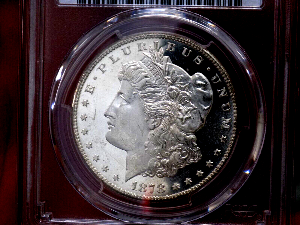MORGAN SILVER DOLLAR 1878 S PCGS MS 64 PL GLASSY CAMEO COIN VERY NICE ...