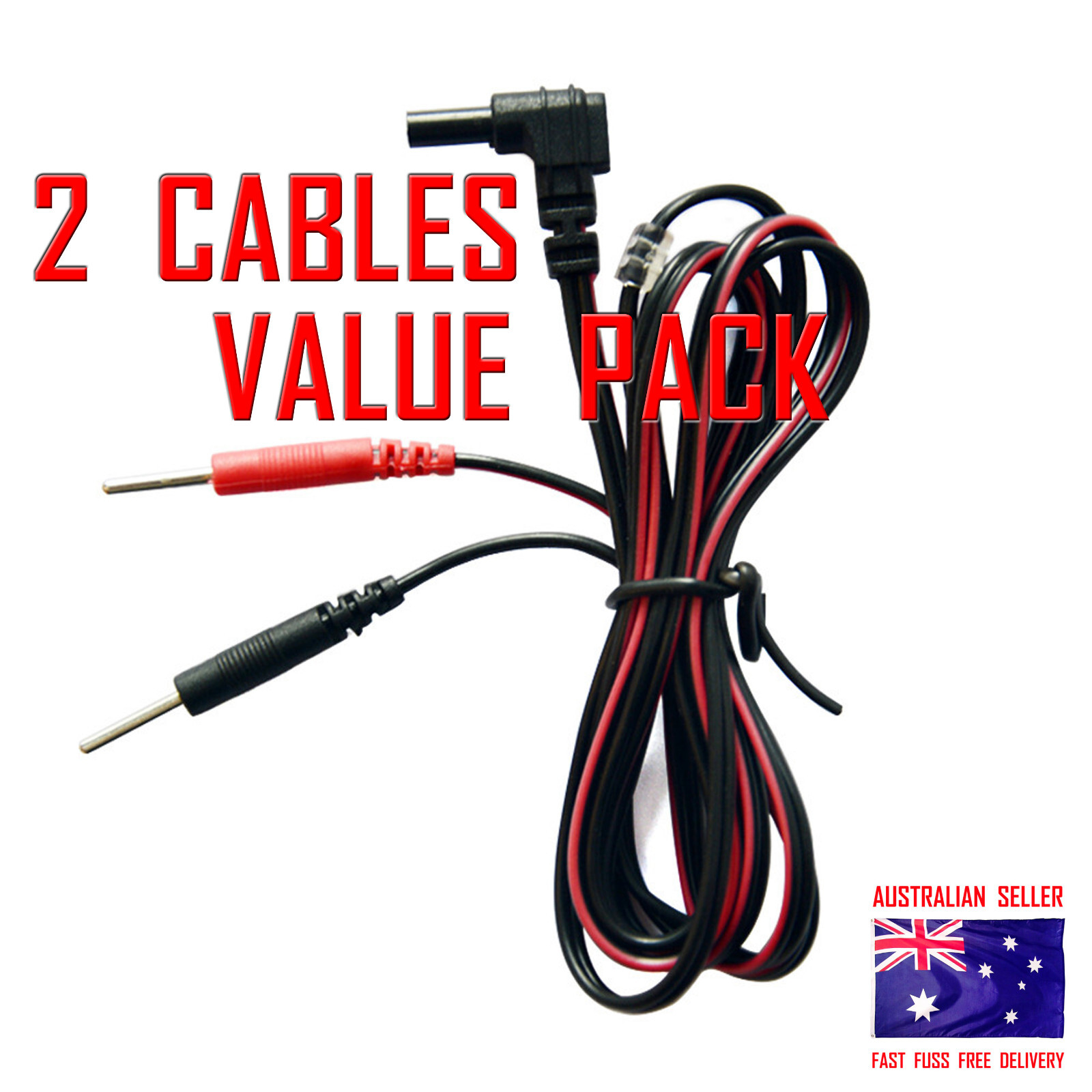 TENS EMS CABLES WIRES LEADS CORDS - 2 for $24.99 ⭐⭐⭐⭐⭐ | eBay