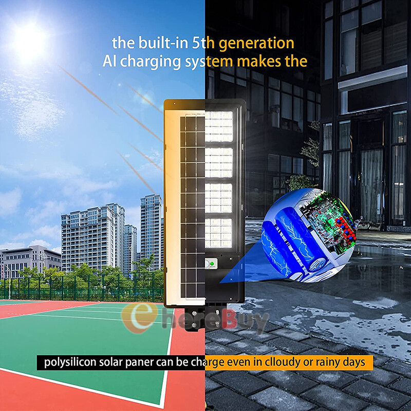 Solar Wall Lights Pathway Motion Sensor 1600W LED Bulb Outdoor Lamps ...