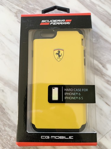Ferrari YELLOW iPhone 6/6S Shockproof Hard Case Brand New In Box FREE ...