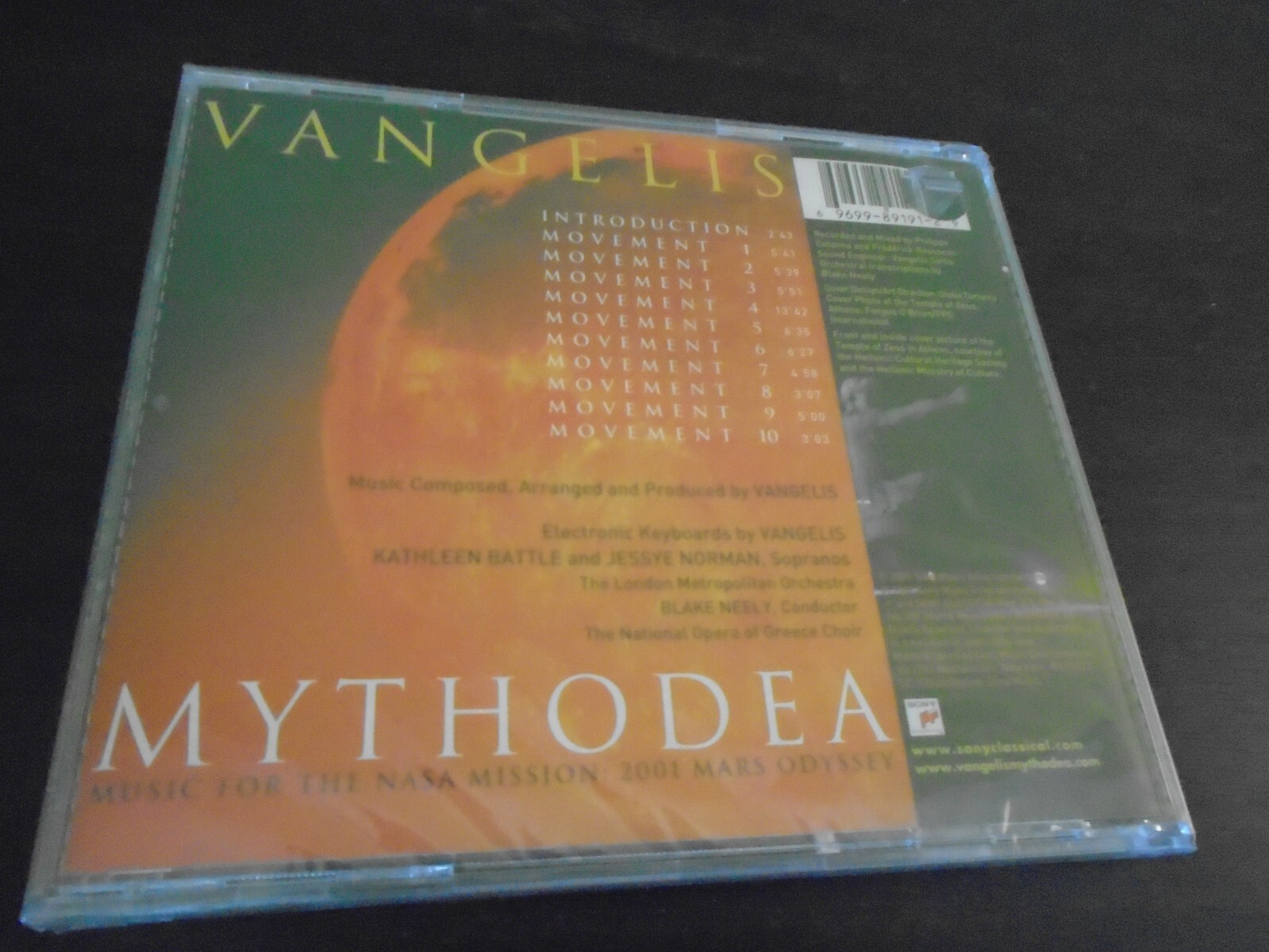 Mythodea: Music for the NASA Mission - 2001 Mars Odyssey by Vangelis ...
