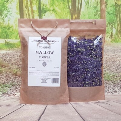 Common Mallow Flower ( Malva sylvestris L ) Health Embassy Herbal Tea ...