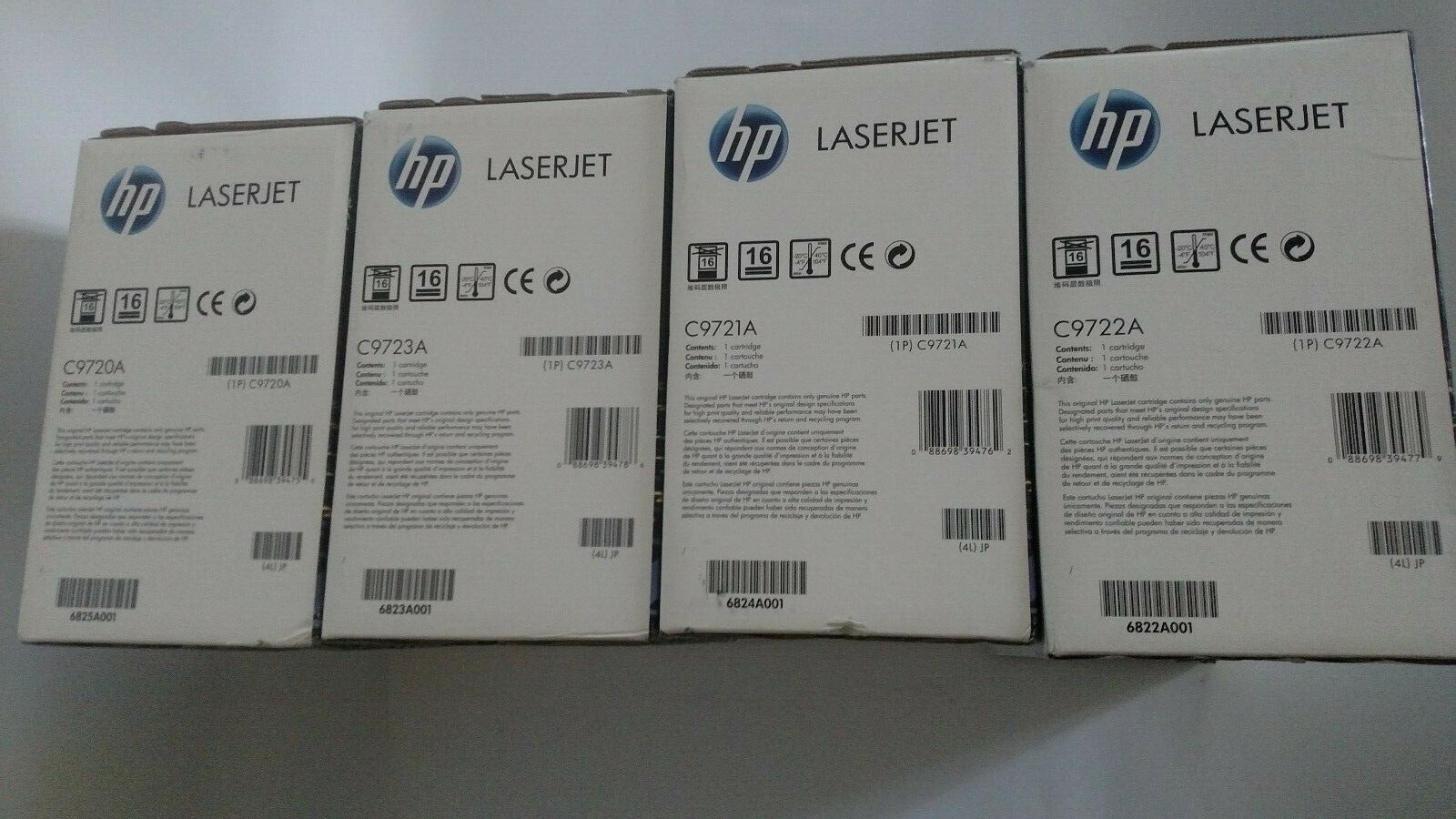Set Of Genuine HP 641A C9720A C9721A C9722A C9723A CMYK Toner Cartridge ...