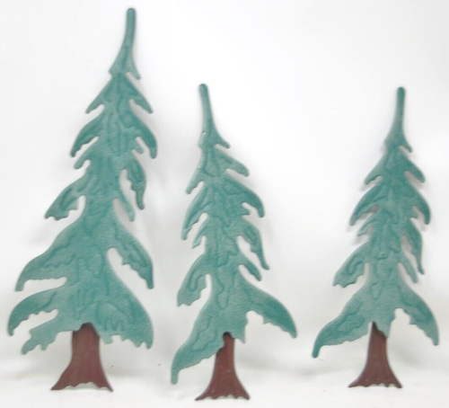 Home Interiors Set of 3 Metal Fir Trees Wall Shelf Decor Homco | eBay