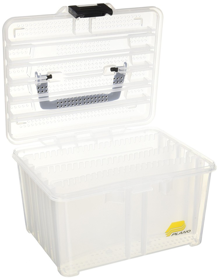 Plano 350500 Hydro Flo Spinnerbait Box Holds 72 Lures Clear Storage ...