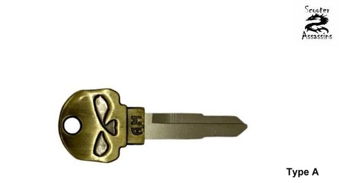 SKULL KEY BLANK for Honda Sym Kymco PGO Etc scooters + motorcycles (A ...