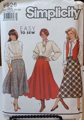 9926 Simplicity SEWING Pattern CUT Misses 14-22 below calf circle ...
