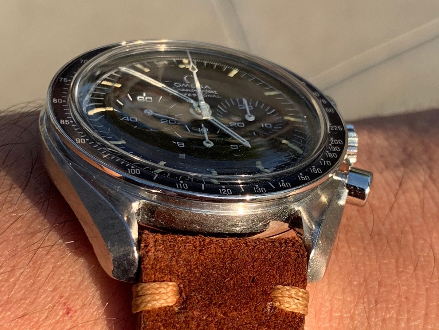 Tropical brown Omega Speedmaster 145.022-69ST chronograph Watch 861cal ...