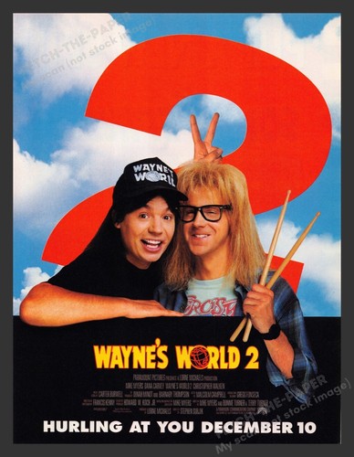 Wayne's World 2 Movie Release 1990s Print Advertisement Ad 1993 | eBay