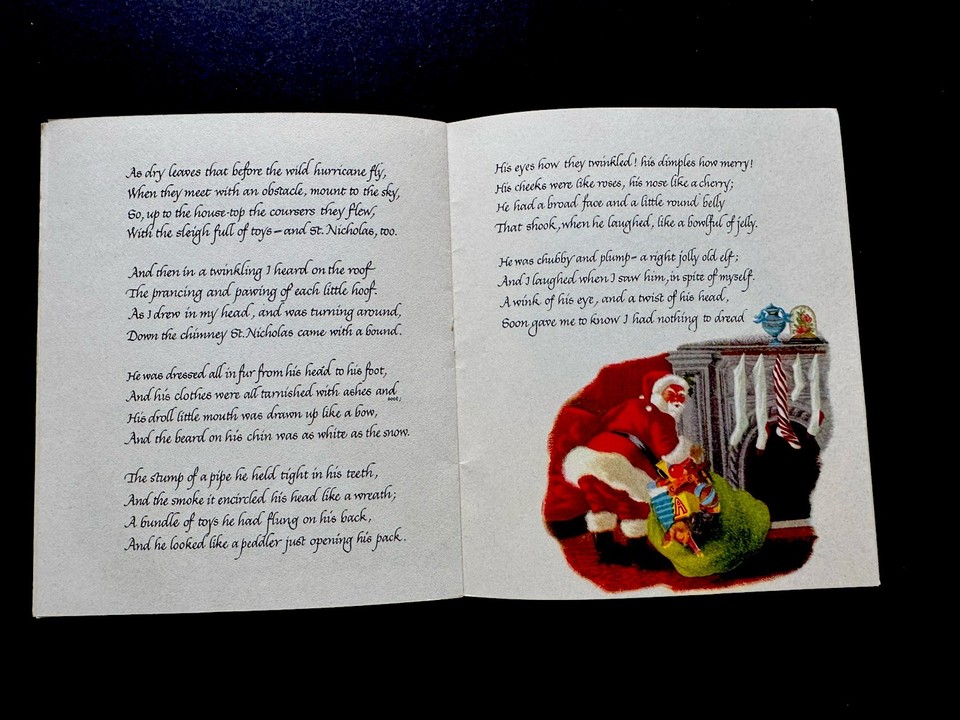 1 VTG The Night Before Xmas Greeting Card Book Catherine Barnes ~ Extraordinary | eBay