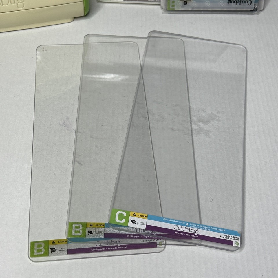 Cuttlebug Die Cutting & Embossing Machine Lot Cutting Pads Adapters ...