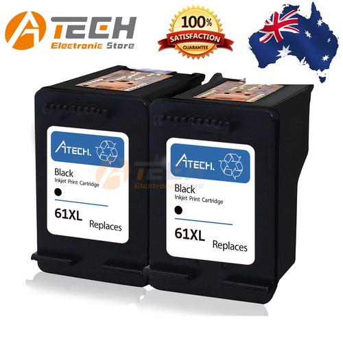 2 Ink for HP 61XL Black HP Deskjet 2512 3052 3054 2540 2511 1051 1055 ...