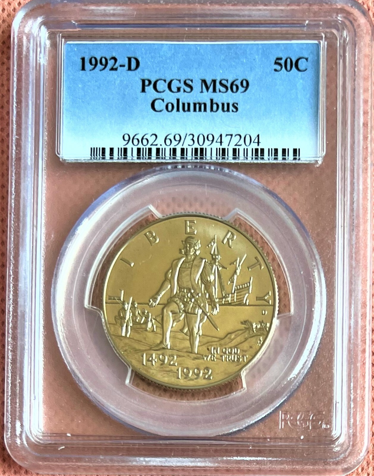 1992-D COLUMBUS COMMEMORATIVE HALF DOLLAR COIN GRADED BY PCGS MS69 | eBay
