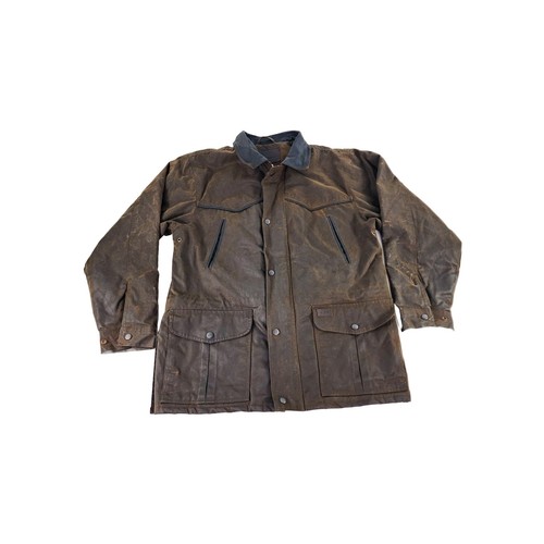 OUTBACK TRADING CO Pathfinder Waxed Jacket Size M FLEECE LINED Brown ...