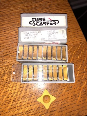 TUBE SCARFER CARBIDE INSERTS STYLE S-SPUB-63C .001 .002 HONE GRADE CX ...