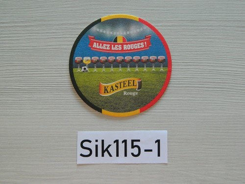 new neuf Sous bock beer KASTEEL rouge allez les diables Rouges Football ...
