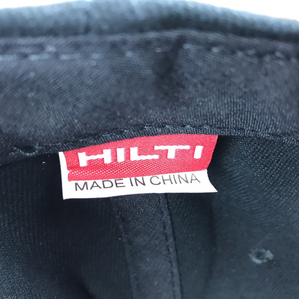 HILTI Black Cotton Adjustable Baseball Cap Hat CH45 | eBay