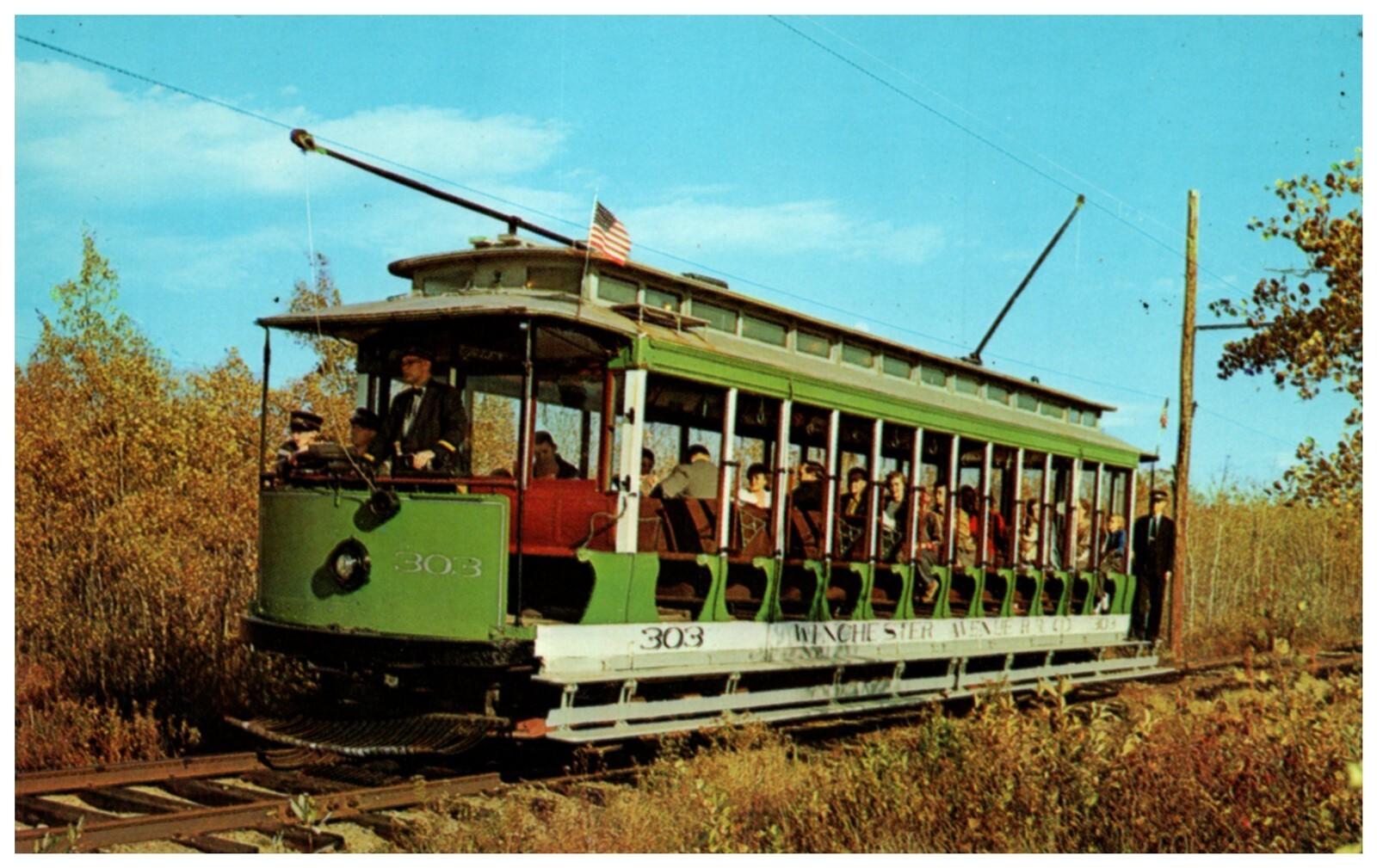 Railroad Train Open Trolley #303 built by J G Brill Company 1901 ...