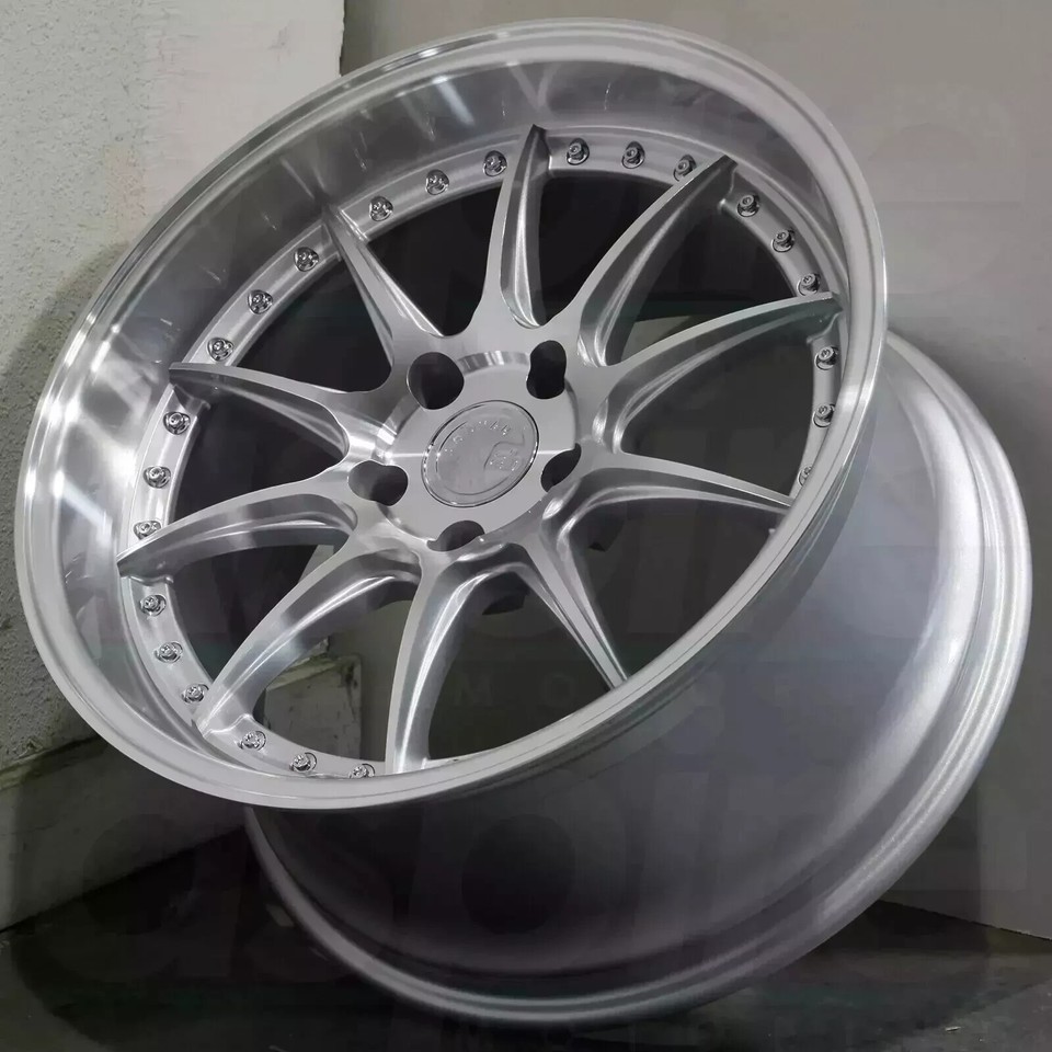 19x8.5/19x9.5 Aodhan DS07 Wheels 5x114.3 Rims 19" Staggered Set Silver ...