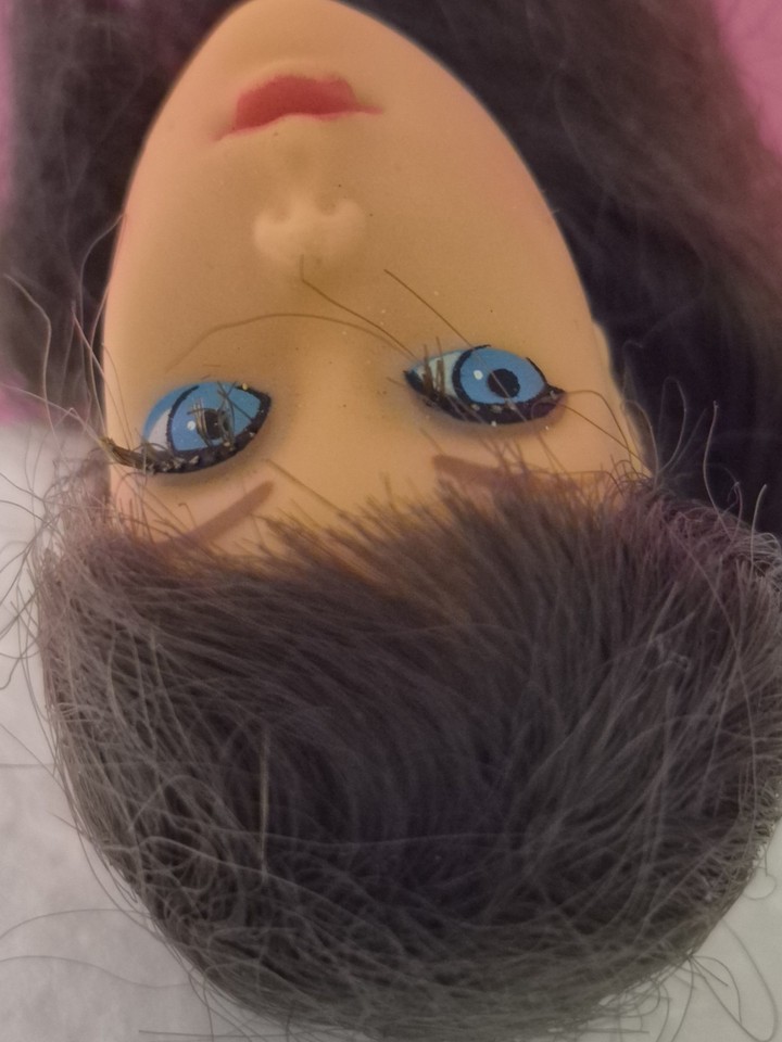 Vintage Brunette Side Ponytail Mod Barbie Doll Head Only 1960s SPLIT ...