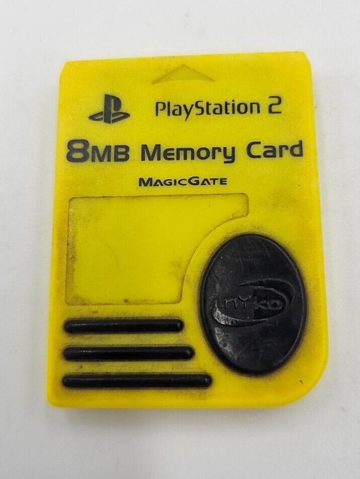 NYKO Playstation 2 PS2 8MB Memory Card PS-80516 Tested Works Old Save ...