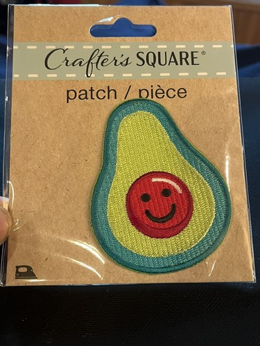 Avocado Patch Embroidered Iron On Happy Smiley Face, New Factory Sealed ...