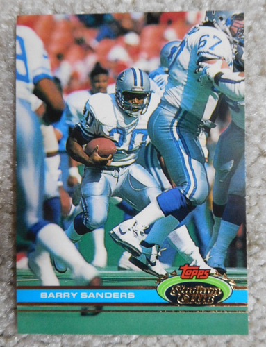 1991 Topps Stadium Club BARRY SANDERS Card #361 DETROIT LIONS ** MINT ...