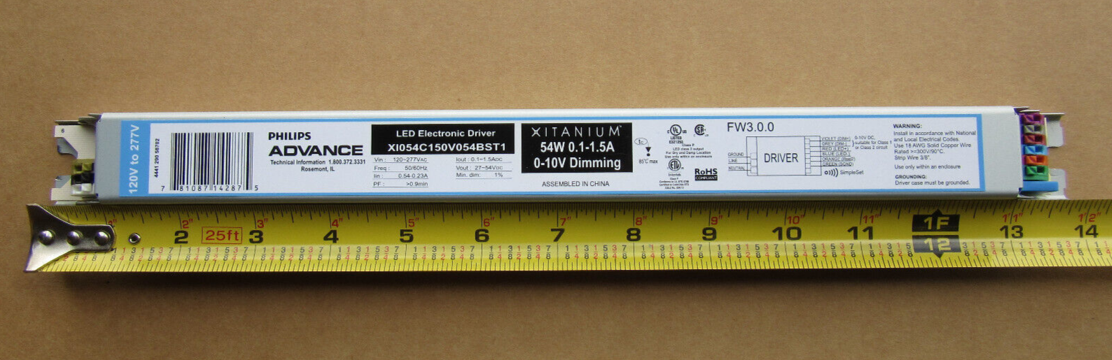 Philips Advance XI054C150V054BST1 LED Electronic Driver 120-277V New ...