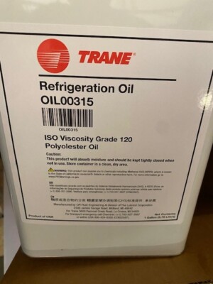 TRANE Refrigeration Oil Lubricant OIL00315 ISO Viscosity 120 Polyester ...