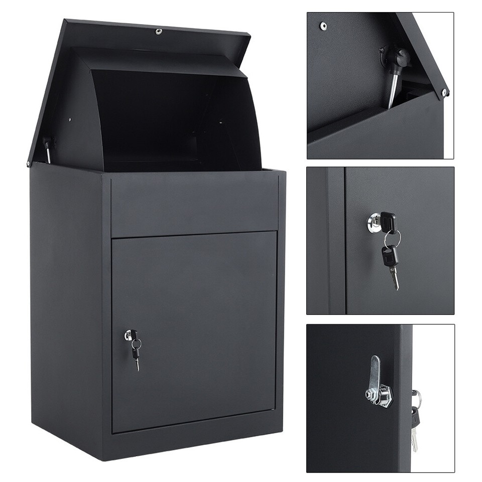 Extra Large Lockable Parcel Package Delivery Drop Box Letterbox Storage ...