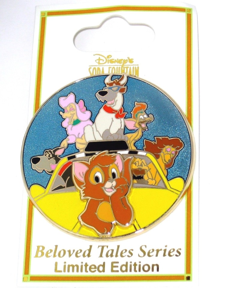 RARE LE 300 DSF Disney Pin Beloved Tales Oliver Company Cat Dog Dodger ...