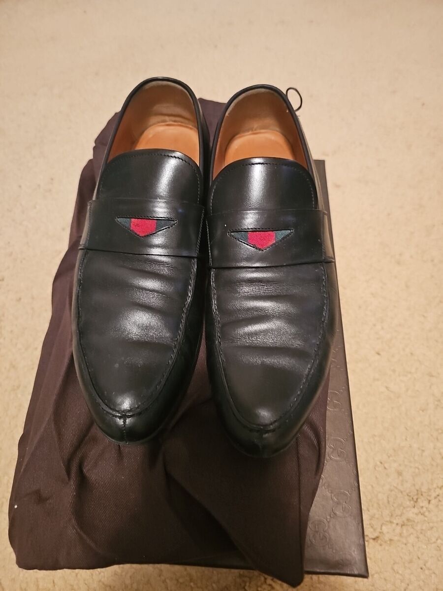 Men's Gucci Black Leather Dress Shoes Size G 09 282733 AIS00 Men's Gucci Black Leather Dress Shoes Size G 09 282733 AIS00
