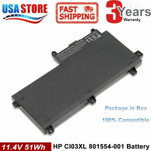 CI03 CI03XL Battery for HP ProBook 640 645 650 G2 HSTNN-UB6Q 801554-001 ...