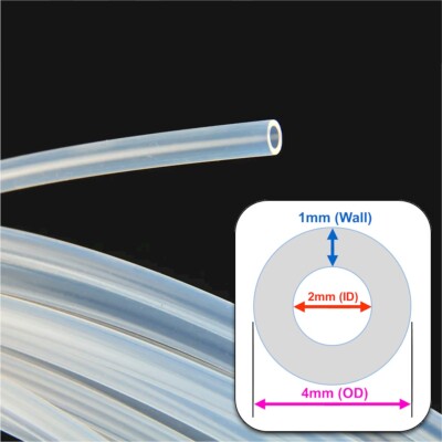 NEW Teflon Tubing Natural High Purity/HP PFA 4mm OD x 2mm ID x 1mm Wall ...