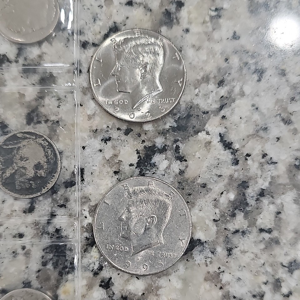 30 US Buffalo and 6 Kennedy 50C Coin Collection Lot Copper-Nickel Mixed ...