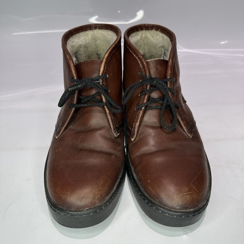 Bates Floaters Mens 8 M Brown Leather Shearling Lace Up Ankle Chukka ...