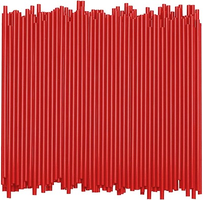 1000 Pack Red Plastic Stirrers Straws For Cocktail and Coffee Sip ...