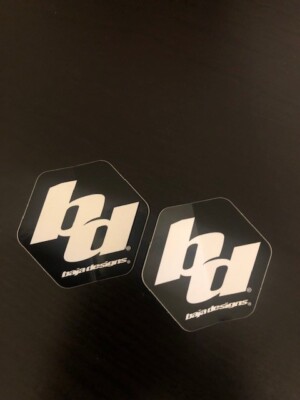 BD BAJA DESIGN RACING BLACK STICKER DECAL Offroad UTV 2PCS 2X2 | eBay