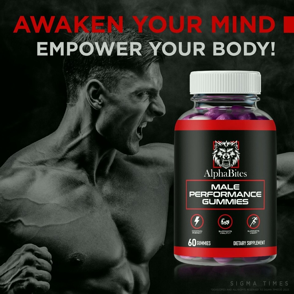 (2 Pack) Alpha Bites Gummies For Men, AlphaBites ED Gummies Male BIGD ...