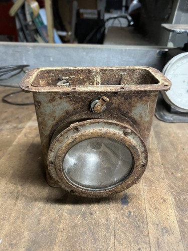 Vintage Old WW2 WWII US Navy Military Ship Boat Deck Lamp Lantern Light ...